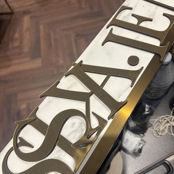 Personalized Acrylic Mirror Business Wall Sign, Custom Acrylic Business ...