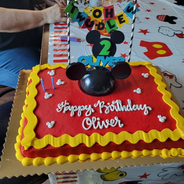 Mickey Mouse Clubhouse Birthday Cake Bunting Topper - Oh Two-dles Cake ...