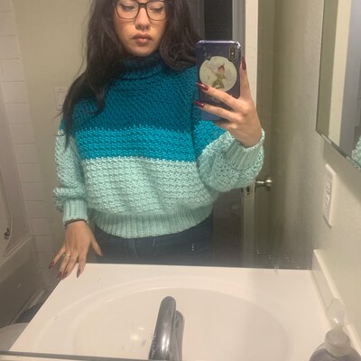 CROCHET PATTERN: the Millennial Jumper Cowl Neck/ Turtle Neck Sweater ...