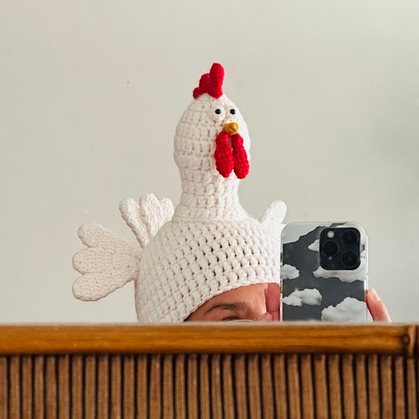 Crochet Pattern Chicken Hat/ Chicken Hat Pattern/ Spring Chicken ...