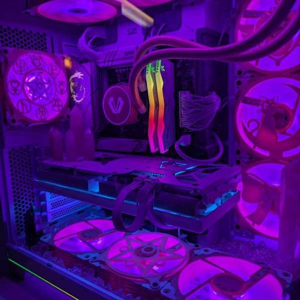 Moon and Stars Collection Gaming Computer Fan Shroud / Grill / Cover ...