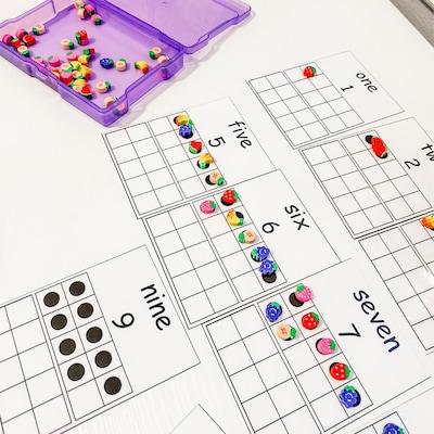 Colored Cube Patterns Task Box Activity Set Montessori - Etsy