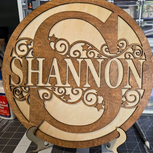 Circle Monogram Svg Alphabet Laser Cutting Files With 2 Designs, Split ...