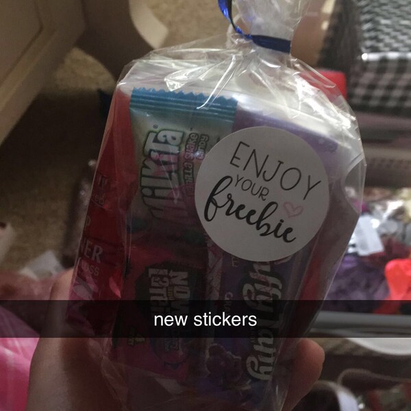 Enjoy Your Freebie Sticker, Free Gift Sticker, Giveaway Winner Sticker ...