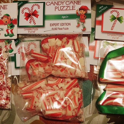 Christmas Candy Cane Puzzle Gag Gift, White Elephant Gifts, Candy Cane ...