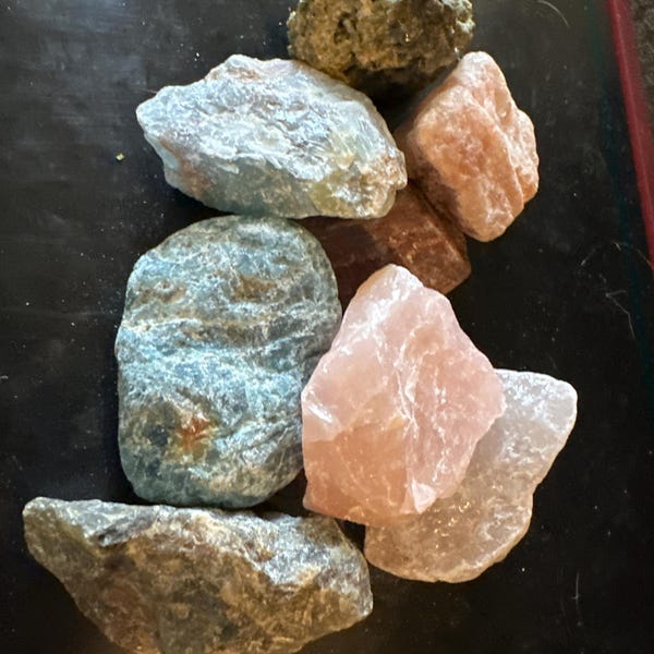 Raw Assorted Crystals & Stones, Craft Collection Mixed Rough Crystals ...