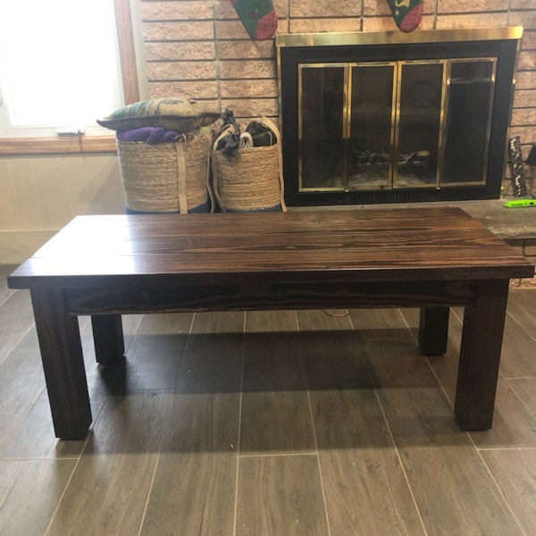 Rustic Coffee Table, Farmhouse Coffee Table, Solid Wood - Etsy