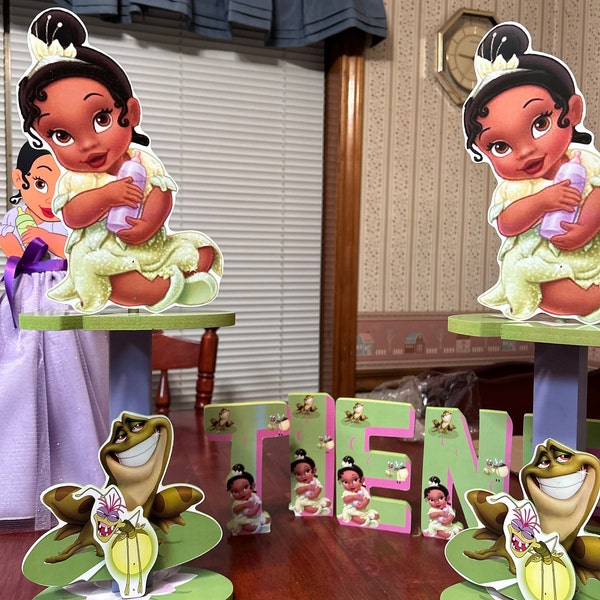 Princess Tiana Letters Theme, Princess Tianaa,b,c,d Party Decorations ...