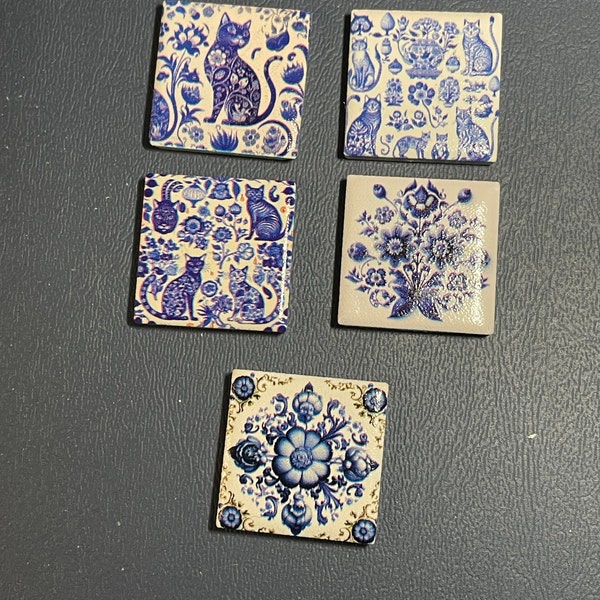 Miniature Stone Tiles, Crafts Wall Mosaics, 1:12 Scale Small Square ...