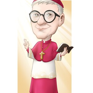 Chibi Portrait a Cute Illustration for Retirements Friends | Etsy