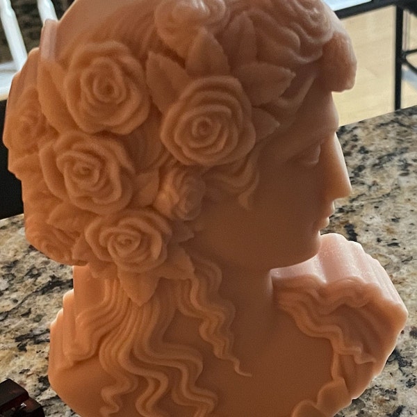 Elegant Goddess Bust Candle - Unique Decorative Sculptural Candle With ...