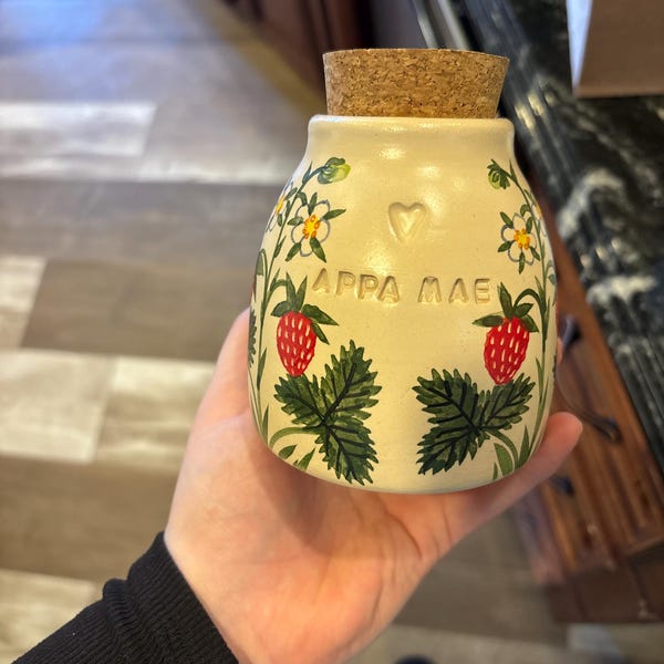 Strawberries, Pet Urn, Cat Urn, Pottery Urn for Animals, Floral - Etsy