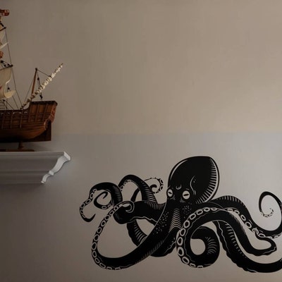 Octopus Wall Decor, Octopus Wall Decals, Tentacles Wall Art, Stickers ...