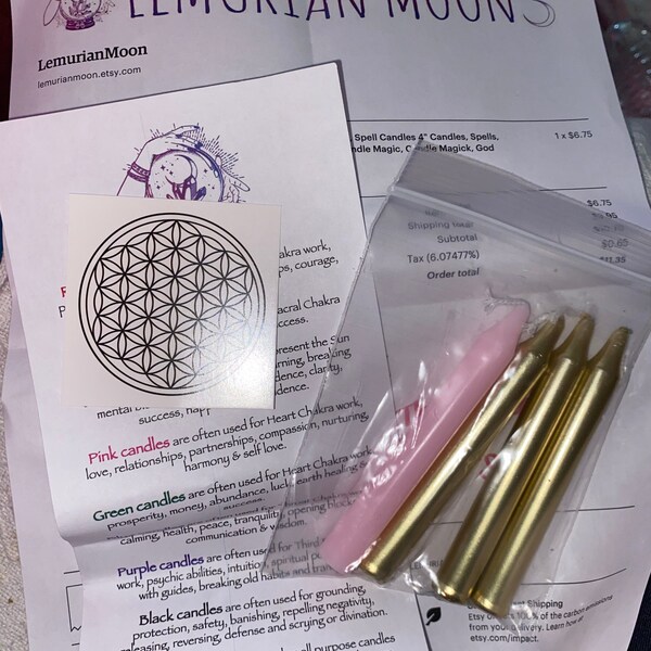 Gold Mini Ritual Candles, Spell Candles 4" Candles, Spells, Wicca ...