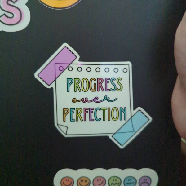 Progress Over Perfection Sticker, Motivational Sticker, Teacher Sticker ...