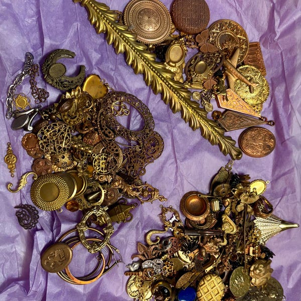 Large Leafy Swag Centerpiece Plaque, Raw Unfinished Brass, Sold by ...