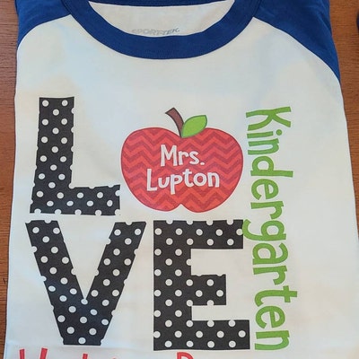 Teacher Shirt Love School Personalized Raglan Shirt for Teachers 22MSCL ...