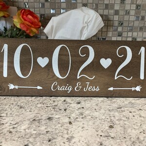 Engagement Photo Save the Date Sign Wedding Date Sign | Etsy