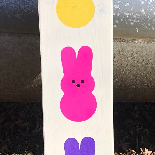 Welcome Peeps STENCIL Vertical Reusable for Painting Wood Signs Easter ...