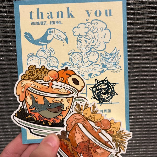 Tea Sharks Sticker Set - Etsy