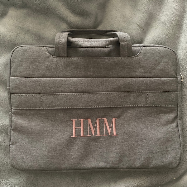 Monogrammed Laptop Sleeve, Custom Laptop Tablet Case, Personalized ...