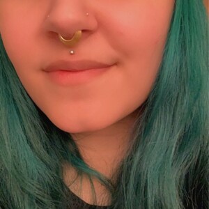 5 Stacked Tapered Septum Ring Five Stack Layered Ring Yellow Gold ...