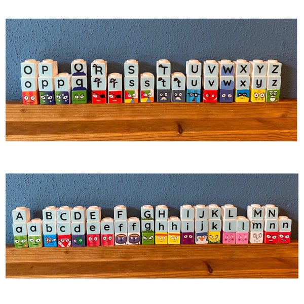 Peelable Alphablocks Face Stickers, Works With 2cm Mathlink Cubes ...