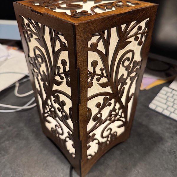 Laser Cut Vector, DXF, Desk Lamp, File for Laser Various Wooden Shades ...