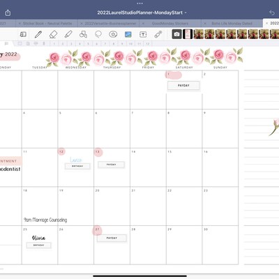 Notes & Overlay Shapes Digital Planning Sticker Set - Etsy