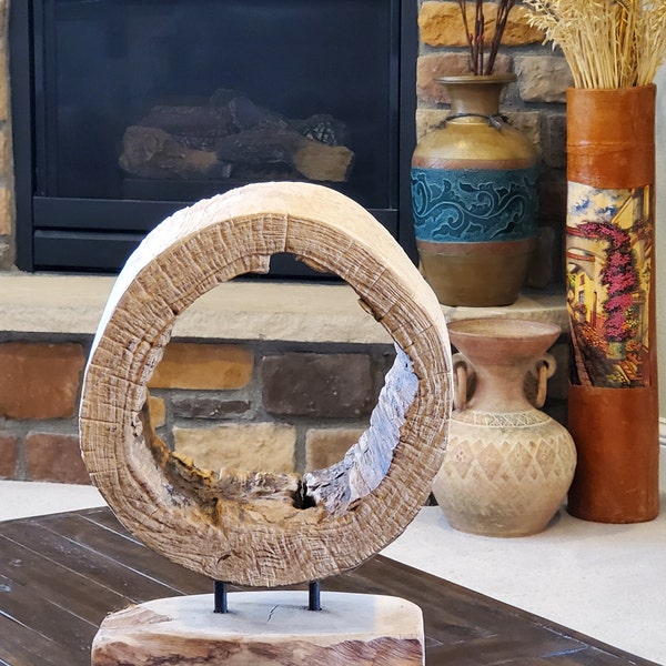 Handcrafted Teak Root Lion Sculpture Unique Garden Decor Artisan ...