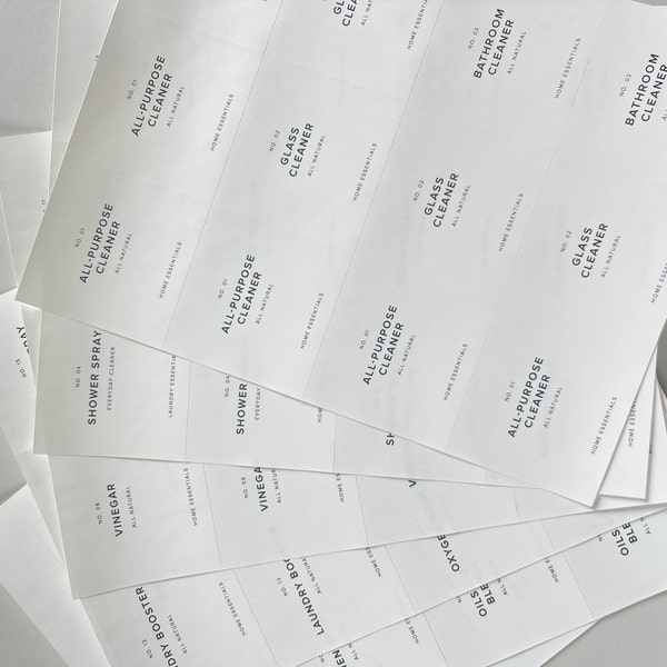 Minimalist Pantry Labels for Food Storage Containers - Waterproof & Oil ...