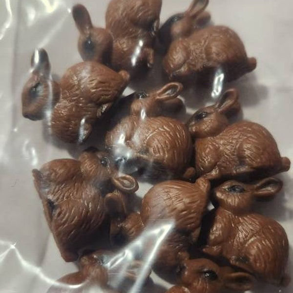 Tiny Rabbit Figurine - Soft Plastic Bunny for Fairy Garden, Diorama ...