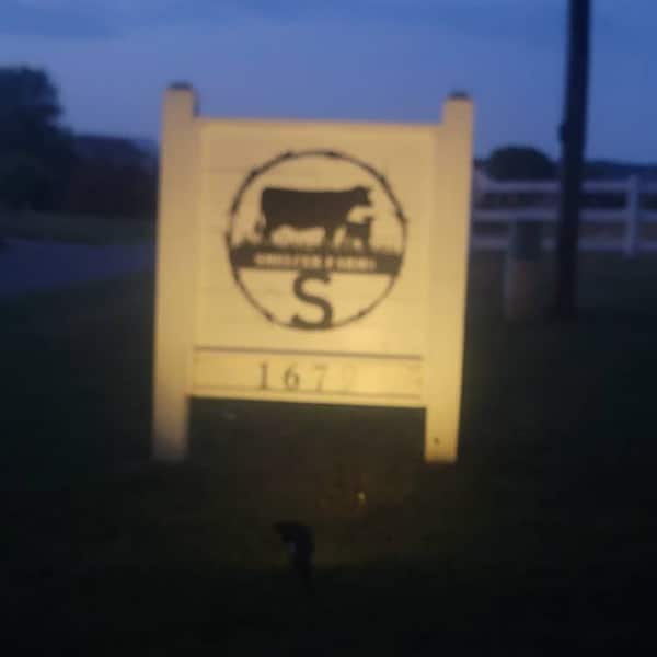Cattle Brand Metal Sign, Custom Name Sign, Livestock Brand Metal Wall ...