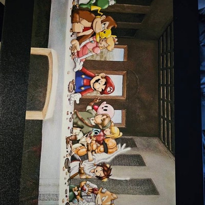 The Last Supper Nintendo Canvas Wall Art Game Room Artwork Gift for A ...