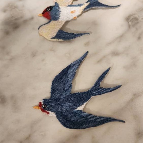 Swallow Bird, Lover Patch -embroidered Iron on Patch,cool Patches, High Quality Patch,gift Idea ...