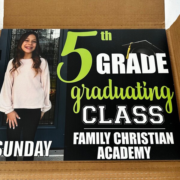 8th Grade Signs, Graduation Yard Sign, High School Graduation Lawn ...