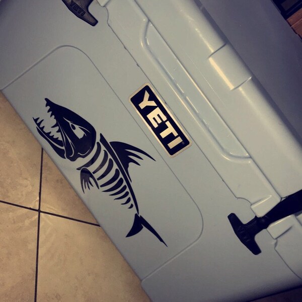Death Skeleton Bonefish Fishing Decal Sticker - Tackle Box Boat Car ...