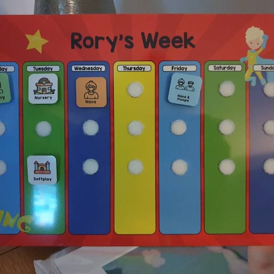 Kids Weekly Planner Children's Routine Chart Weekly - Etsy