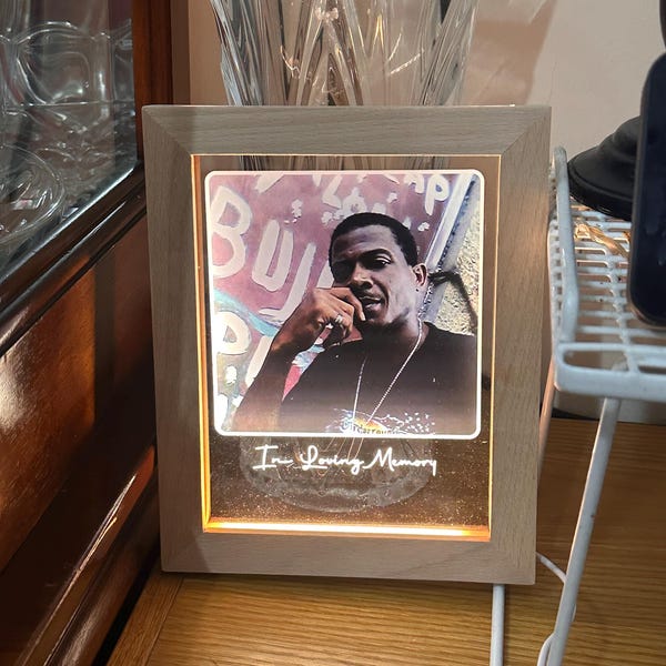 Acrylic Picture Frame With Light, Personalized Stand, Christmas Gifts ...