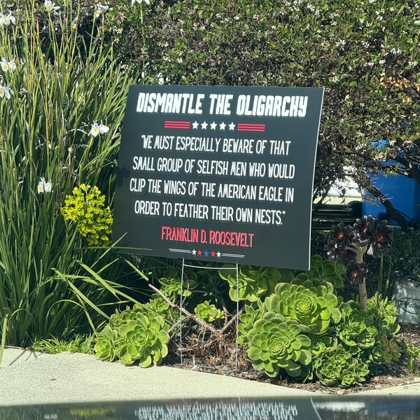 Stop the Coup Yard Sign, Protest Sign | Fight Oligarchy Sign | 2-sided ...