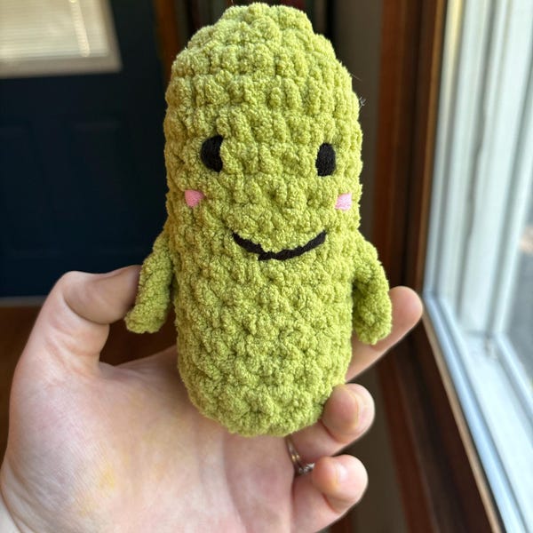 Crochet PATTERN - No-sew Emotional Support Pickle - Etsy