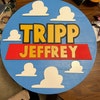 Custom Circle Signs Home Decor Circle Signs Toy Story Circle Name Sign ...
