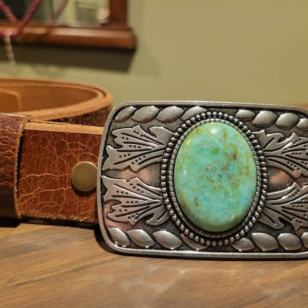 Large Engraved Silver Belt Buckle Navajo Design Engraved Border Western ...