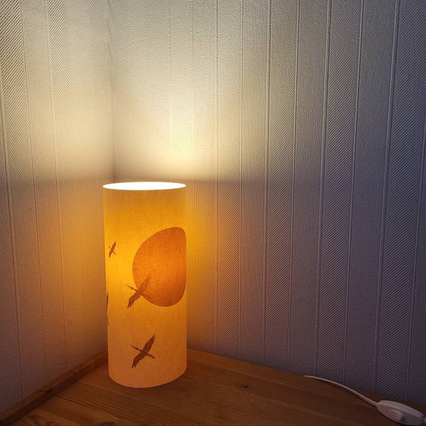 Botanical Paper Lamp, Flower Bedside Lamp, Table Desk Lamp, Sakura ...