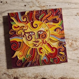 Mermaid Hand Painted Ceramic Art Tile 8 X 12 Inches With Felt Back - Etsy