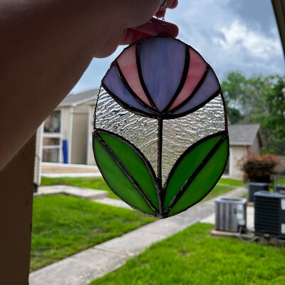 Flower Minis Stained Glass Pattern, Stained Glass Patterns, Digital ...