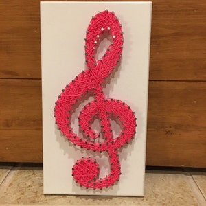 Custom Made to Order String Art Music Treble Clef - Etsy