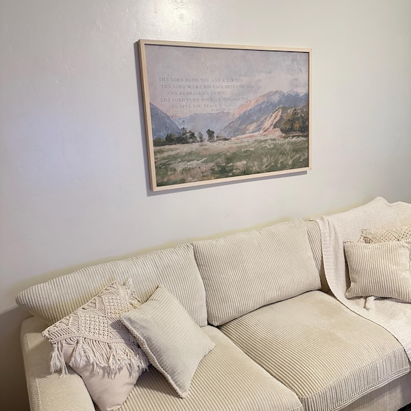Bible Verse Wall Art | Christian Wall Art | Extra Large Vintage Wall ...