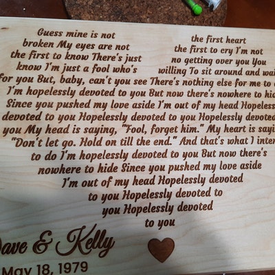 First Dance Song Engraved Wedding Gift Anniversary Gift - Etsy