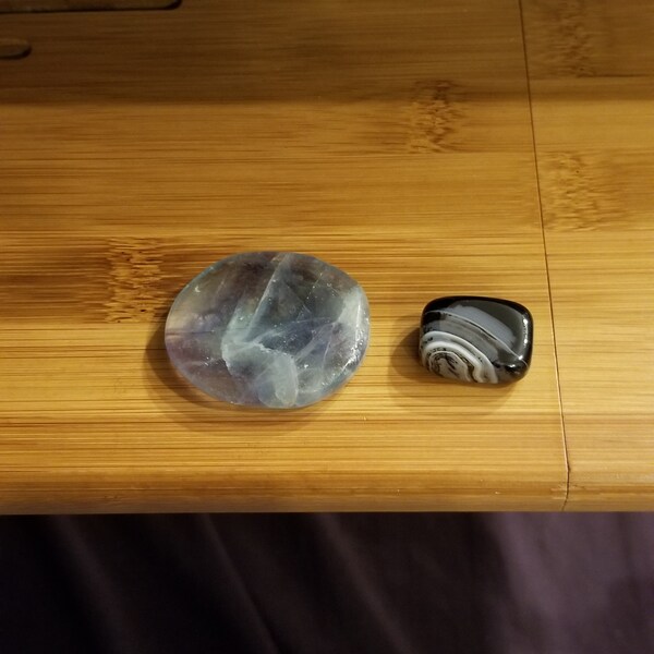 Tuxedo AGATE Tumbled Stone (aka Sardonyx, Black Agate, Banded Agate ...